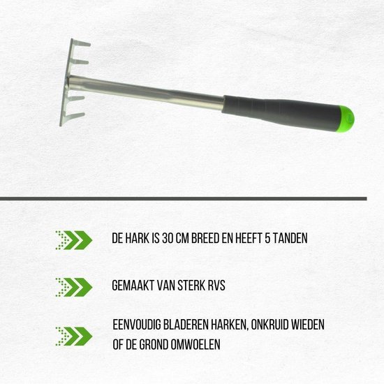 Orange85 Hark - 30 cm - Kunststof - Handvat - Tuinhark - Harkje | bol.com