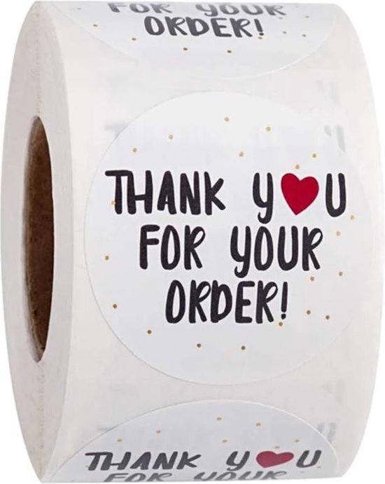 Stickers "Thank you for your order" - Bedrijfs stickers - Hobby Stickers - 500 stuks... | bol