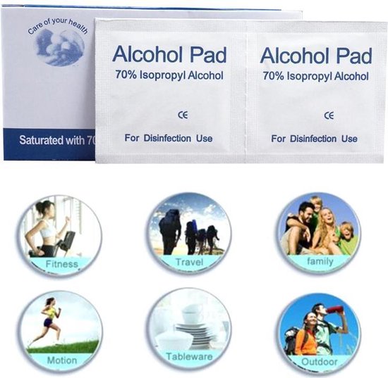 Desinfecterende Alcohol Doekjes - 100 stuks (75% Alcohol) | bol