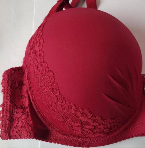 BH voorgevormd met beugel 95D bordeaux rood | bol