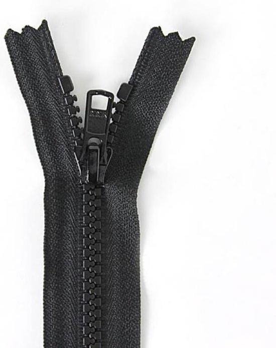 YKK ritssluiting bloktand, 8mm, deelbaar, Zwart, 60 cm, per stuk. | bol