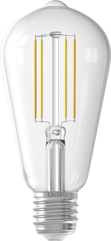 CALEX - LED Lamp - Smart LED ST64 - E27 Fitting - Dimbaar - 7W - Aanpasbare Kleur CCT... | bol
