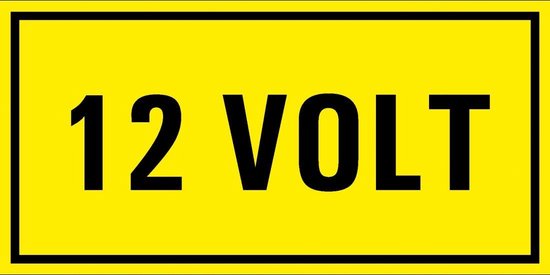 12 volt sticker 100 x 50 mm | bol