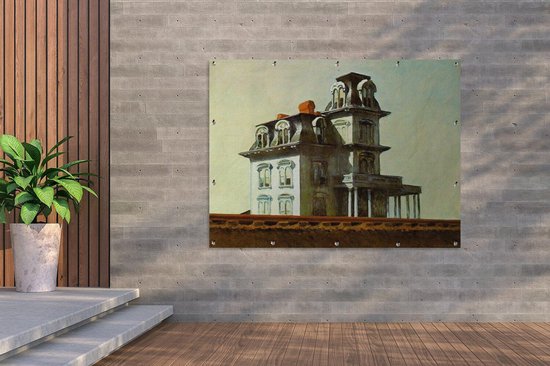 Affiche de jardin Edward Hopper - Maison au bord du chemin de fer ...