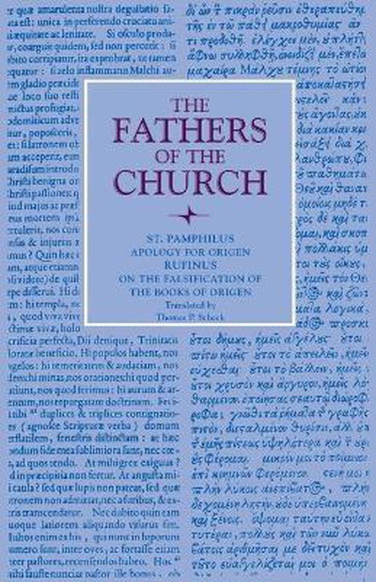 Fathers of the Church Series- Apology for Origen, St Pamphilus ...