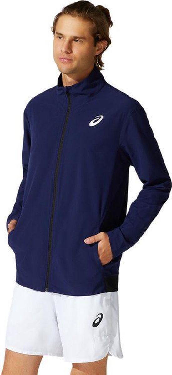 Asics Match M Woven Jack Heren Blauw Trainingsjas Tennis Tennisjas ...