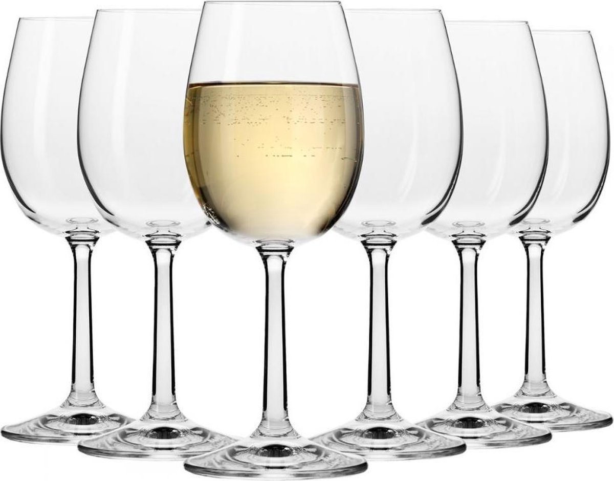 Krosno Pure witte wijnglazen - 6 stuks - 250ml | bol.com