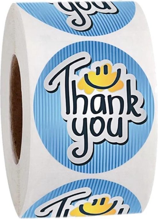 Stickers "Thank you" - Bedrijfs stickers - Hobby Stickers - 500 stuks op rol - 25mm -... | bol