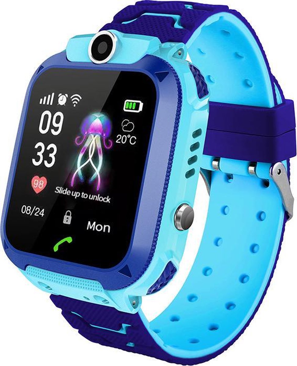 Smartwatch Voor Kinderen - GPS - BLAUW - Video Bellen - SOS - KIDS ...