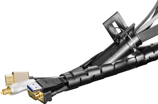 Kabelslang - 5 Meter - 25mm Diameter - Zwart - Met Rijgtool - Kabel ...