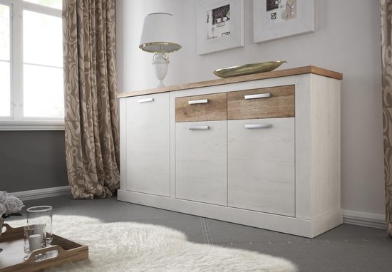 Dressoir Danvill - Wit - Eiken - 174 cm - ACTIE | bol.com