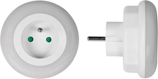 Perel Led-nachtlampje met stopcontact en schemersensor, automatische ...
