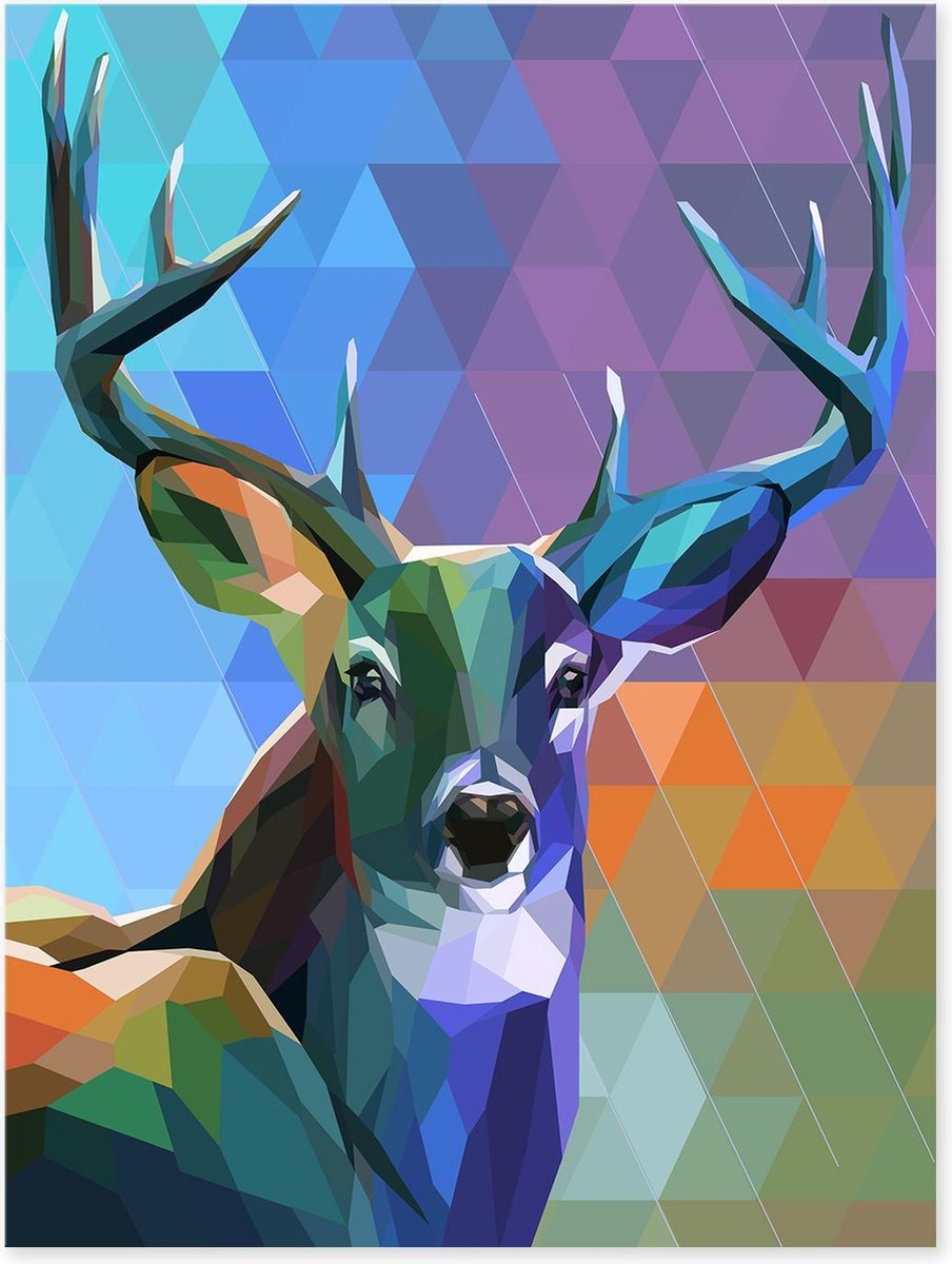 Graphic Message - Tuin Schilderij op Outdoor Canvas - Hert ...