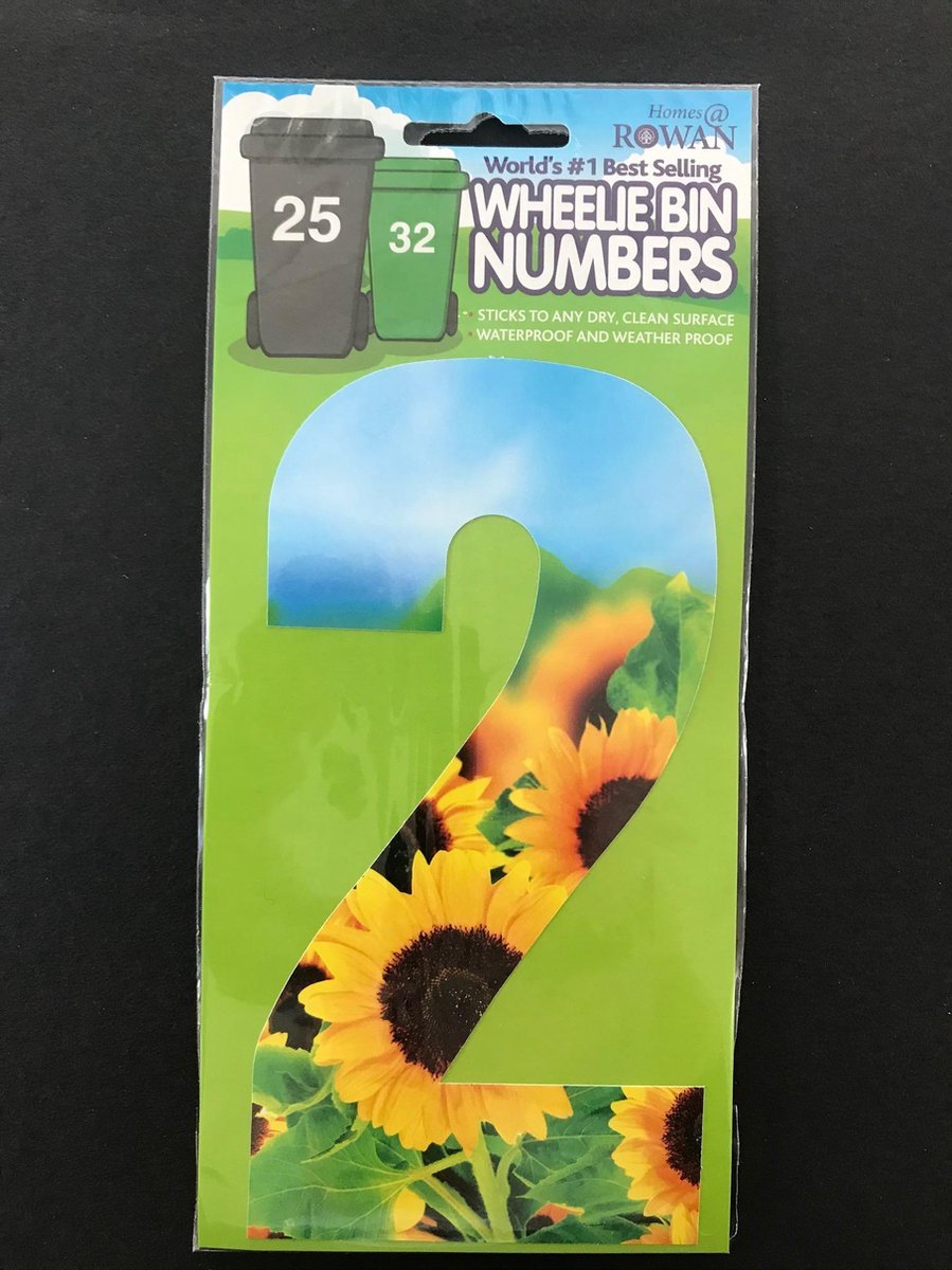Huisnummer sticker zonnebloemen 2, zonnebloem sticker nr. 2, huisnummer ...
