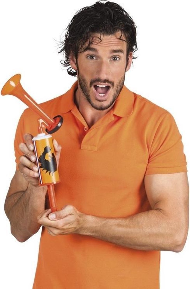 2x Oranje Holland voetbal hand toeter/ stadiontoeter/ luchttoeter ...