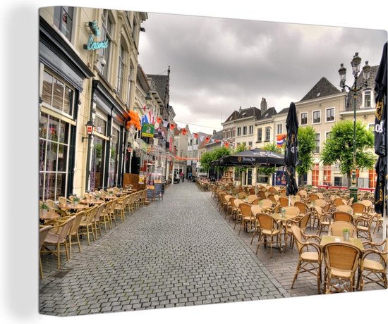 Canvas schilderij 180x120 cm - Wanddecoratie Breda - Terras - Nederland ...