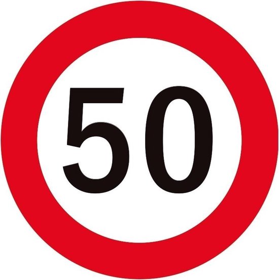 Feestartikelen 50 jaar verjaardag versiering pakket verkeersborden ...