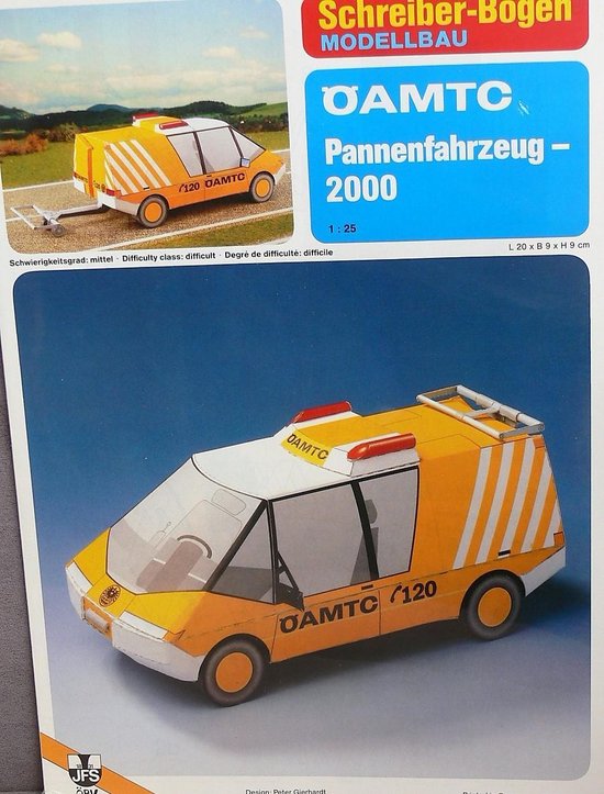 modelbouw, bouwplaat van Pech onderweg auto, schaal 1:25 | bol