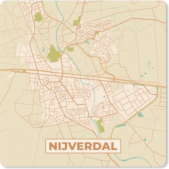 Stadskaart - Nijverdal - Vintage - Plattegrond | bol.com