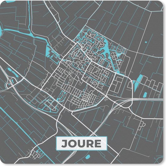 Plattegrond - Joure - Grijs - Blauw - Stadskaart | bol.com