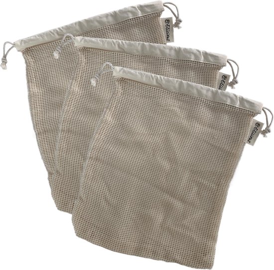 Elicious - Herbruikbare Zakjes - Set van 3 Medium - Fruitzakje ...