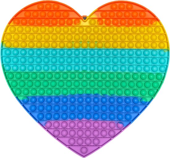 XXXL Pop it - Hart - 40cmx40cm - Bekend van TikTok - Fidget e | bol.com