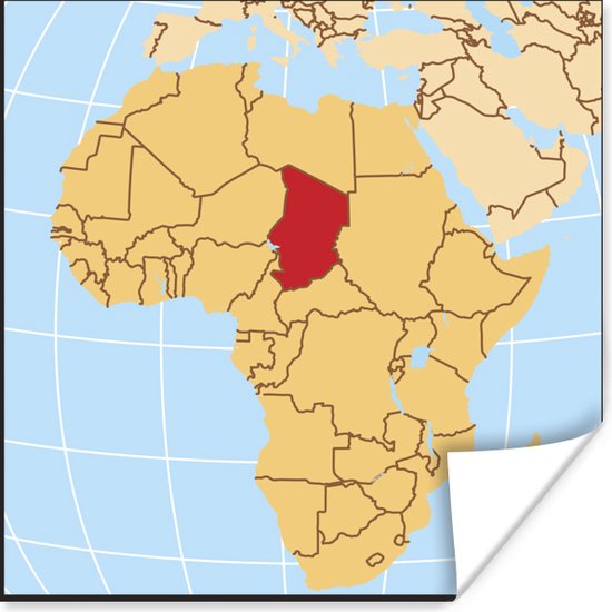 Une illustration d'une carte de l' Afrique avec le Tchad en affiche ...