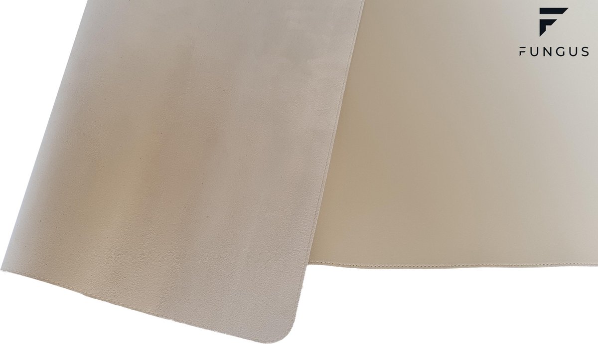 Bureau mat onderlegger XXL | Wit Beige - kunstleer vilt | 120x60 cm ...