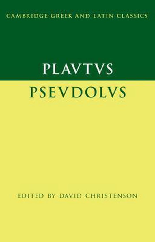 Plautus: Pseudolus | 9780521766241 | David Christenson | Boeken | bol.com