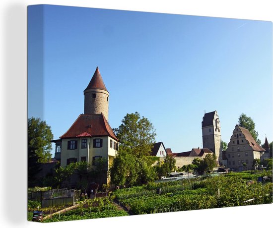 Canvas Schilderij gebouwen uit de middeleeuwen staan in Duitsland ...