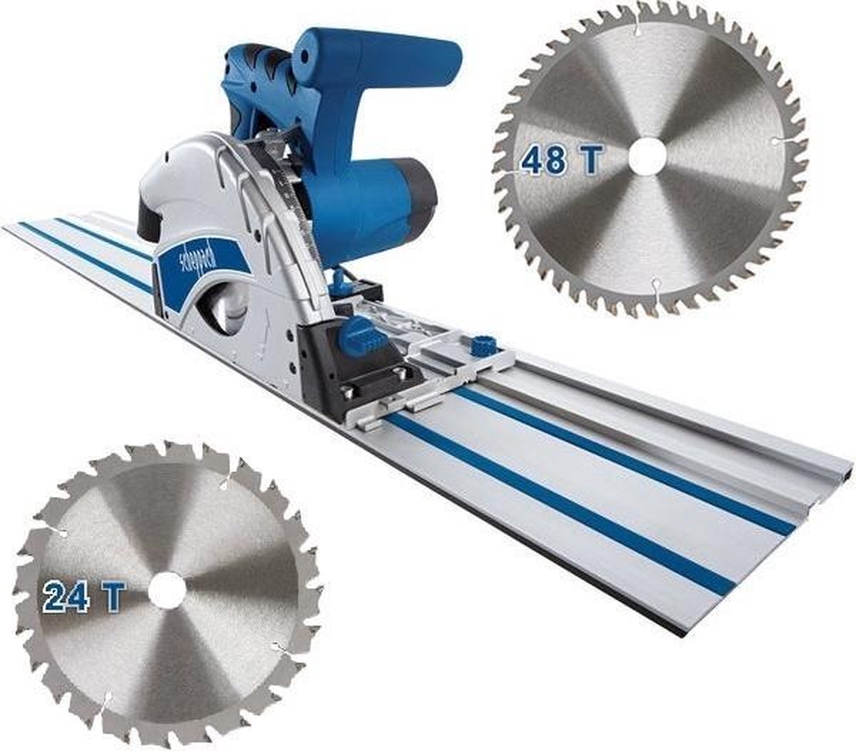 Scheppach Invalzaag PL55 - 1200W | 160mm | Zaagblad 1x 24T + 1x 48T | bol