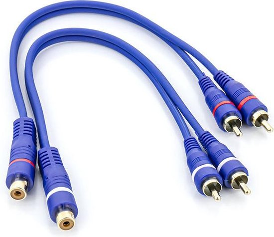 Tulp Splitter - RCA Splitter - Subwoofer Kabel Set - 2x Male, 1x Female ...