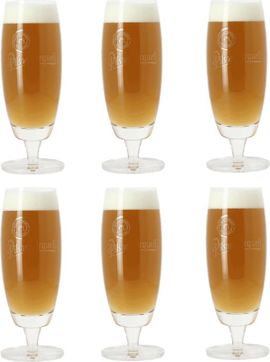 Pilsner Urquell Bierglas 300 ml - 6 Stuks | bol