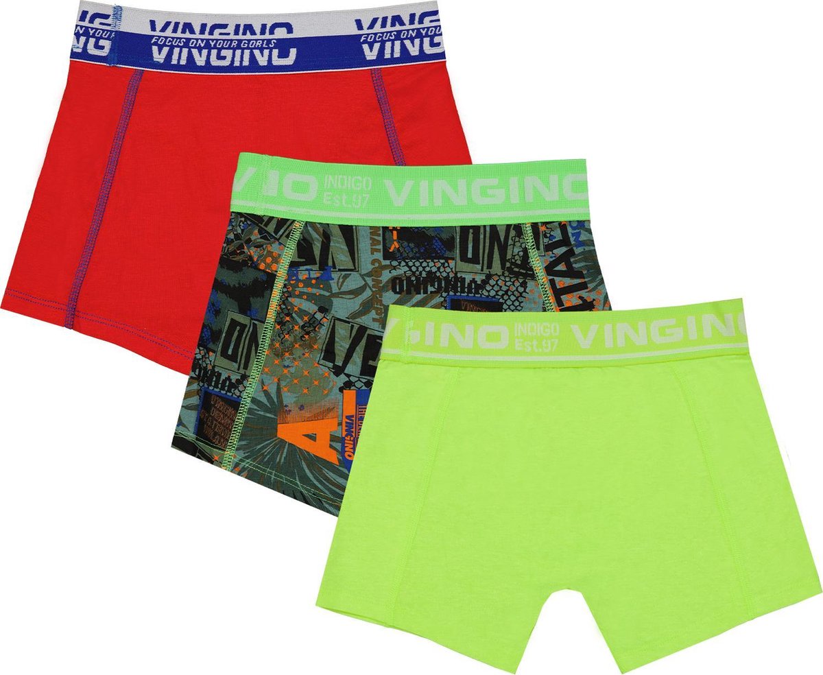 Vingino Vngn 3 Pack Jongens Onderbroek - Camouflage Green - Maat 146 ...
