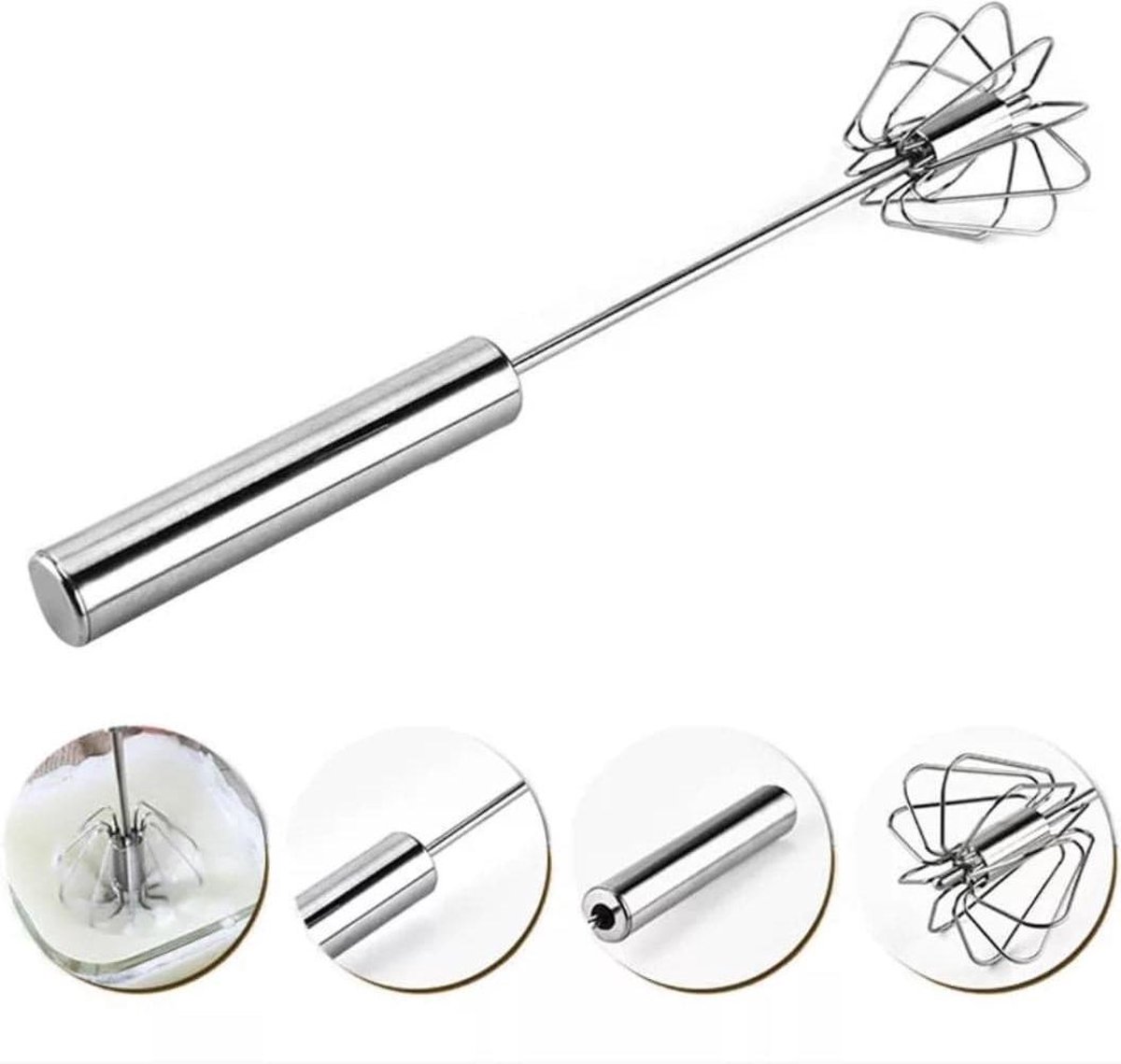 Handmixer - 25cm Eggbeater - Handmatige Melkopschuimer - Mixer - Ei ...