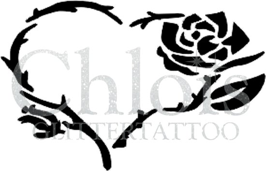 Chloïs Glittertattoo Sjabloon 5 Stuks - Heart Rose - CH4805 - 5 stuks ...