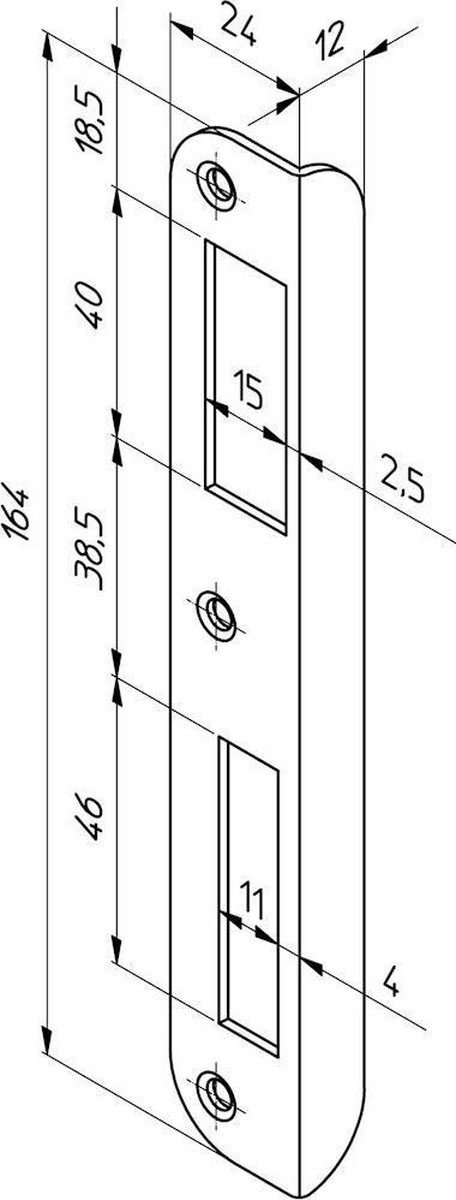 Nemef Hoeksluitplaat Groot - Din Links | bol.com