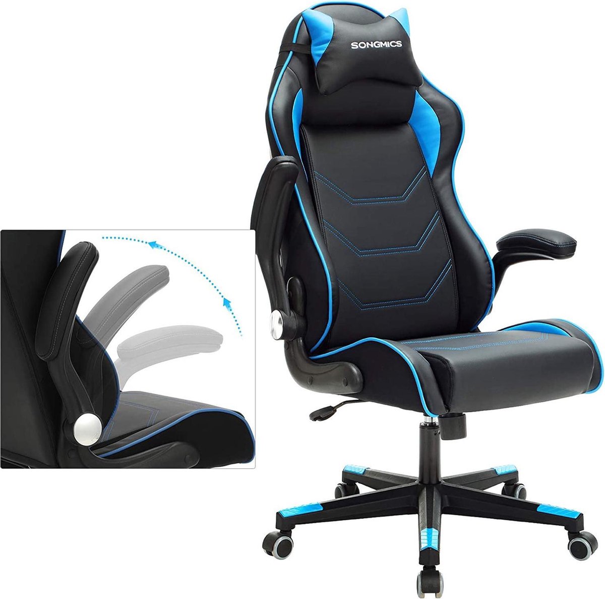 SONGMICS Gaming Chair, Racing Chair, ergonomische bureaustoel ...