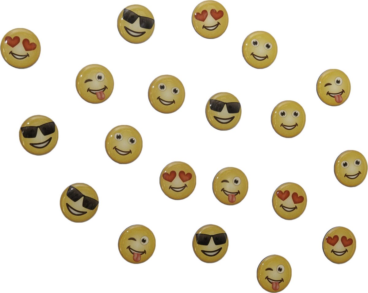 20x leuke Smiley Magneten | bol.com