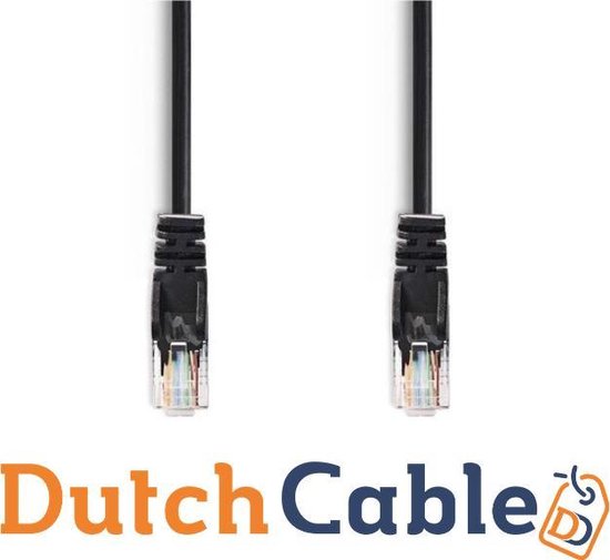 Dutch Cable CAT6 UTP kabel 0,5M Zwart | bol
