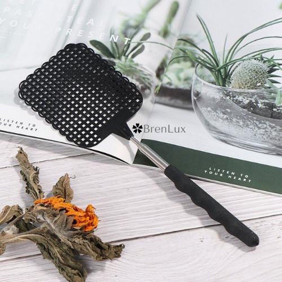 Swatter à mouches BrenLux® 72cm extensible - Tapette à mouches solide ...