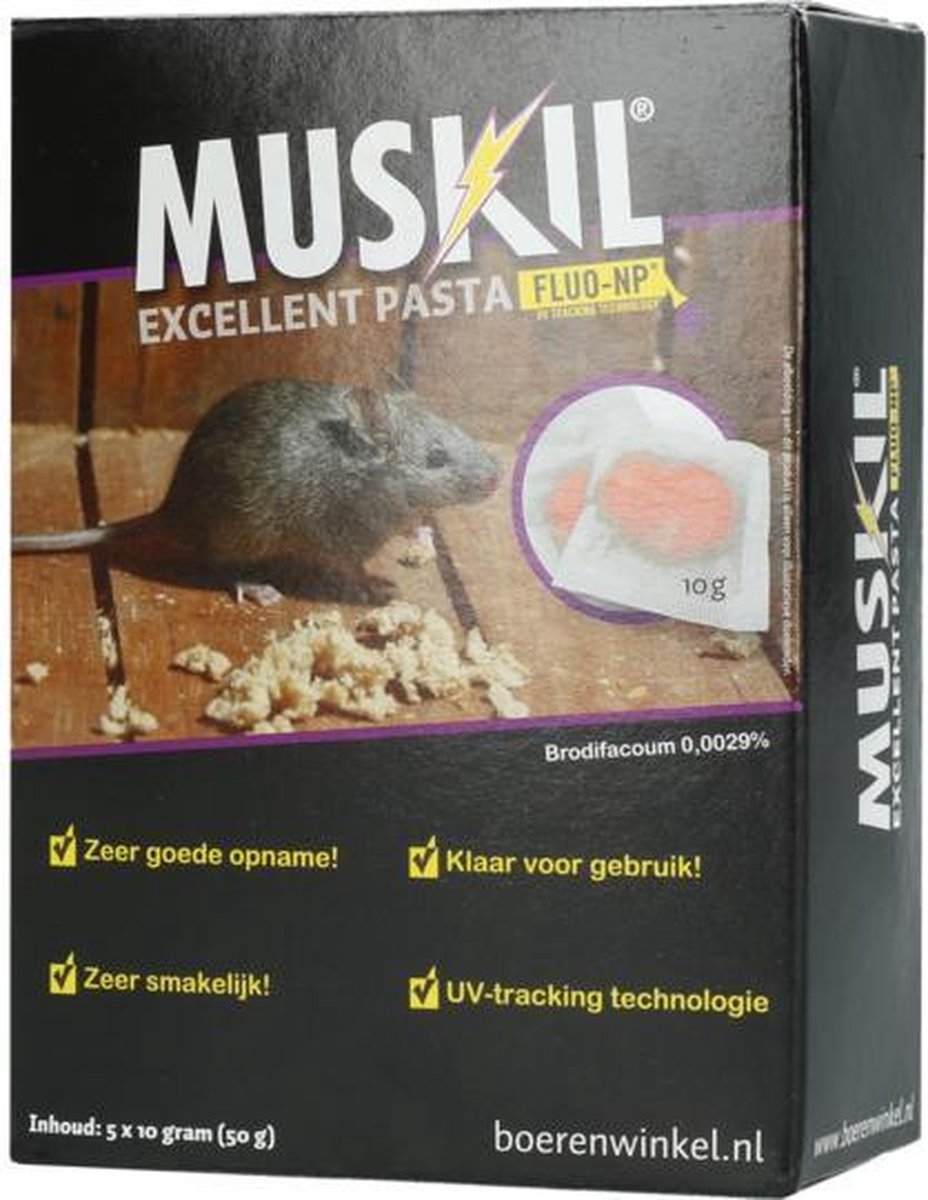 Muskil - Muizengif pasta - 5x 10Gram - inclusief gratis voerdoos ...