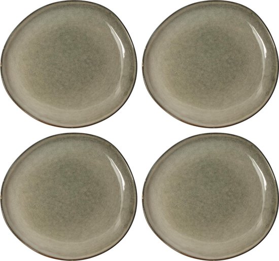 Gusta Table Tales - Bord - 20,5x19cm Grijs - Scandic - set 4 stuks | bol