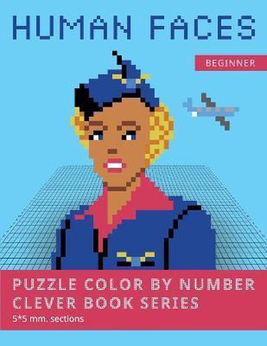 Clever Book- Puzzle Color by Number Clever Book Series. Human Faces ...