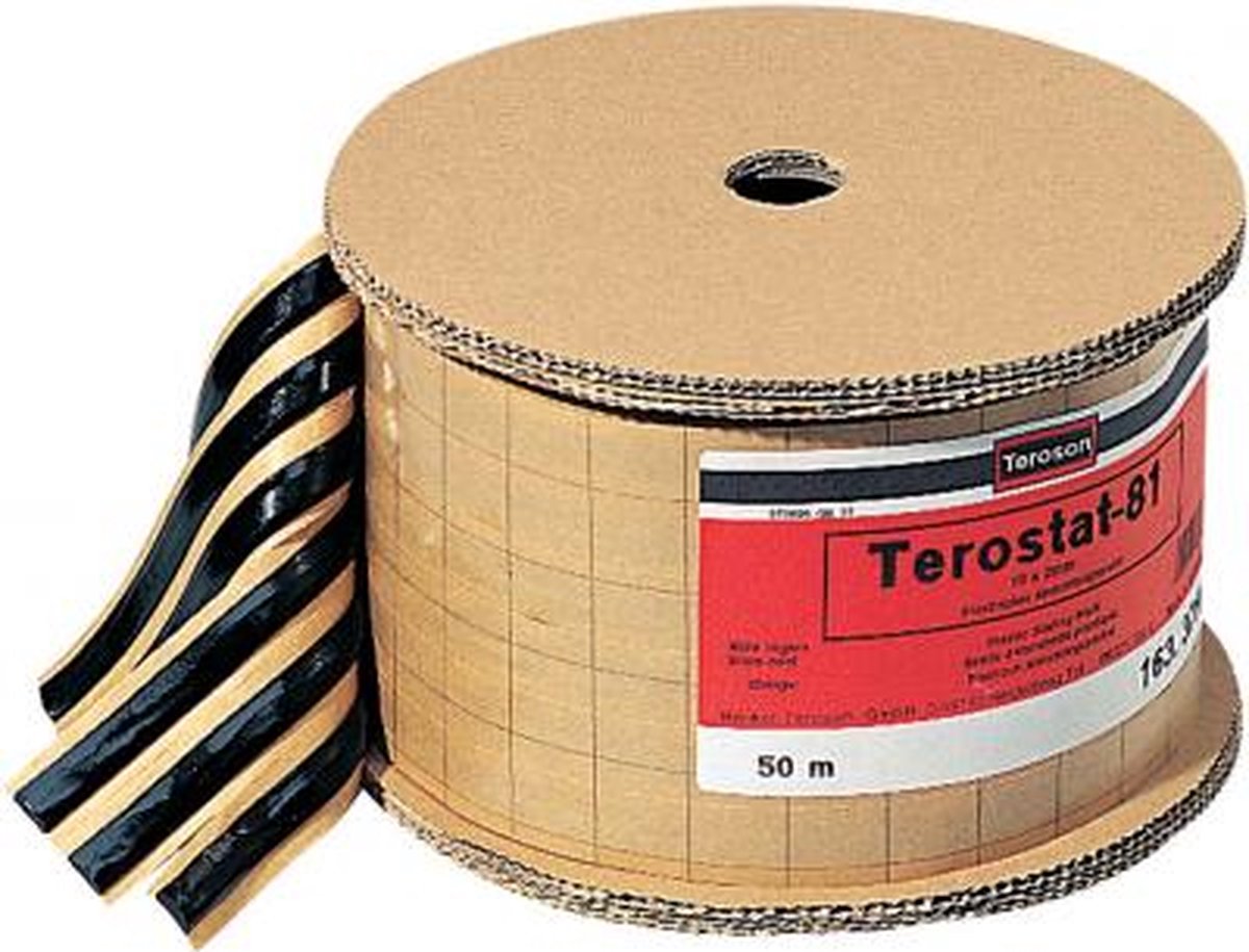 Terostat 81 Afdichtingstape zwart op rol - 15 x 2 mm x 30 meter | bol
