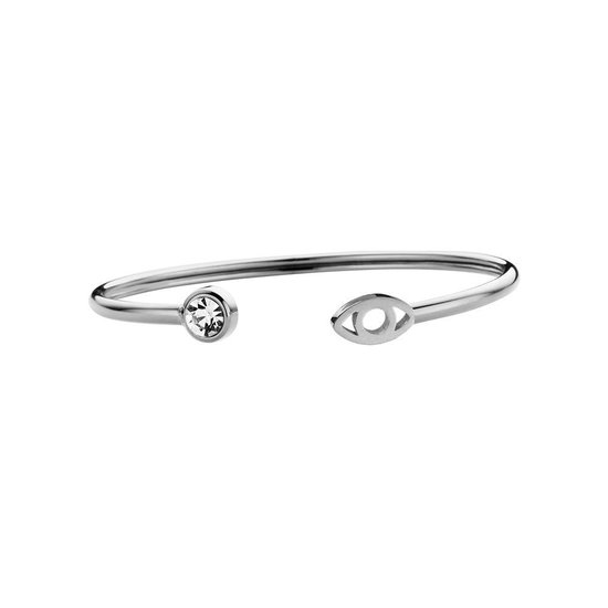 CO88 Collection 8CB-90792 Stalen Armband - Dames - Bangle met Zirkonia ...