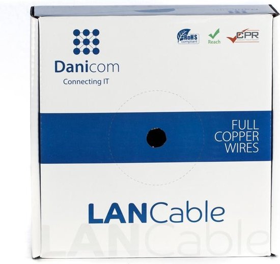 DANICOM CAT6 FTP 50 meter internetkabel op rol soepel - PVC (Fca) - netwerkkabel | bol