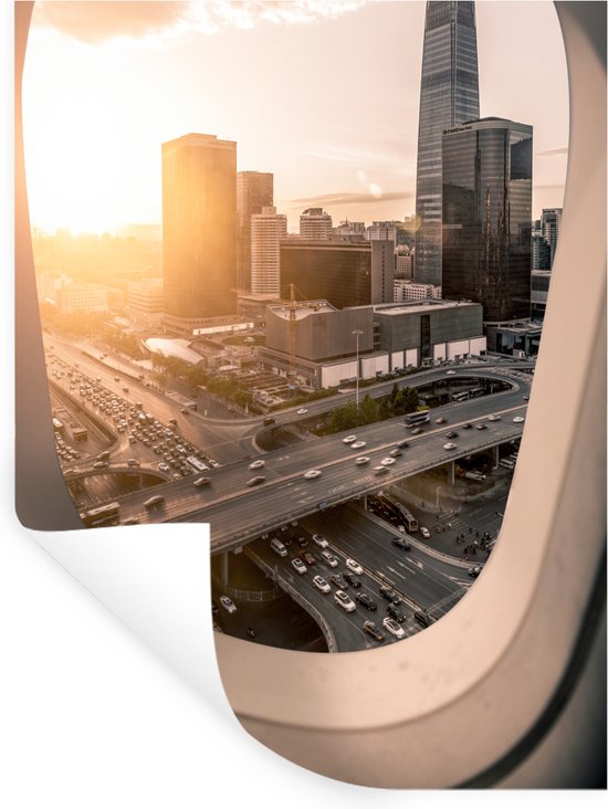 Muurstickers - Sticker Folie - Uitzicht op de Chinese stad Peking ...