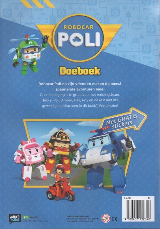 Robocar Poli - Doeboek - Puzzel, kleuren, stickers en spellen | bol