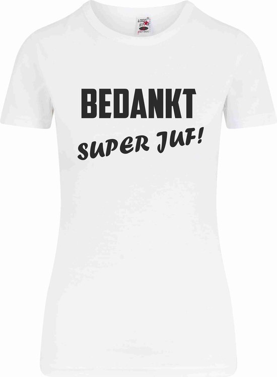 Juf bedankt Dames T-shirt met de tekst bedankt super juf ...